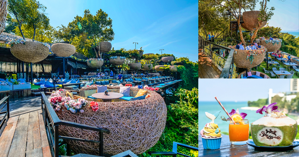 泰國芭達雅 3 Mermaids Cafe & Restaurant Pattaya，超人氣美人魚鳥巢餐廳，懸崖海景也太美，怎麼拍照都好看 ...